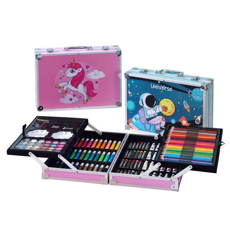 Mallette Artistique Complète 145 Pièces – Valise de Dessin Enfant avec ...