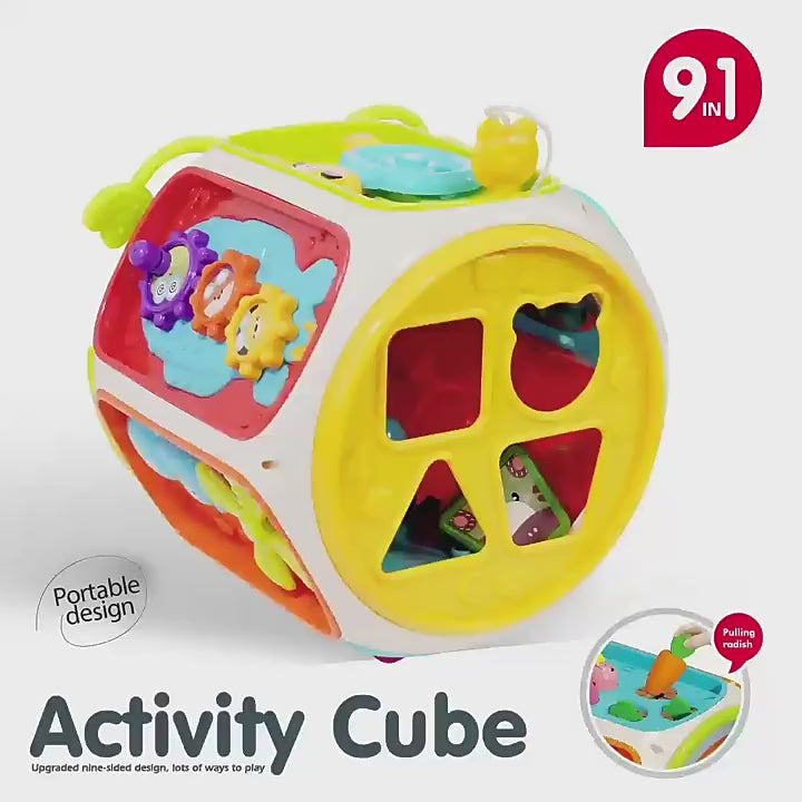 Cube d’Activités Éducatif 9-en-1 pour Bébé – Jouet d’Éveil Musical et ...